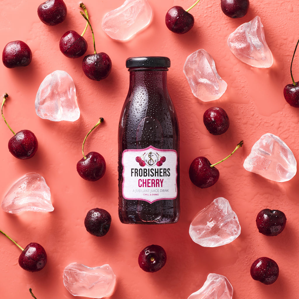 Cherry Juice Glass Bottled Fruit Juice Frobishers